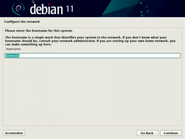 Hostname_Install_Debian11_Lamnesia-Media - Lamnesia Media